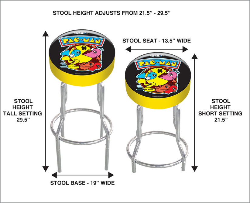 PAC-MAN™ Adjustable Stool – Arcade1Up